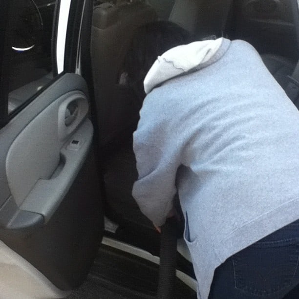 cleaning back seat - Snail Pace Transformations