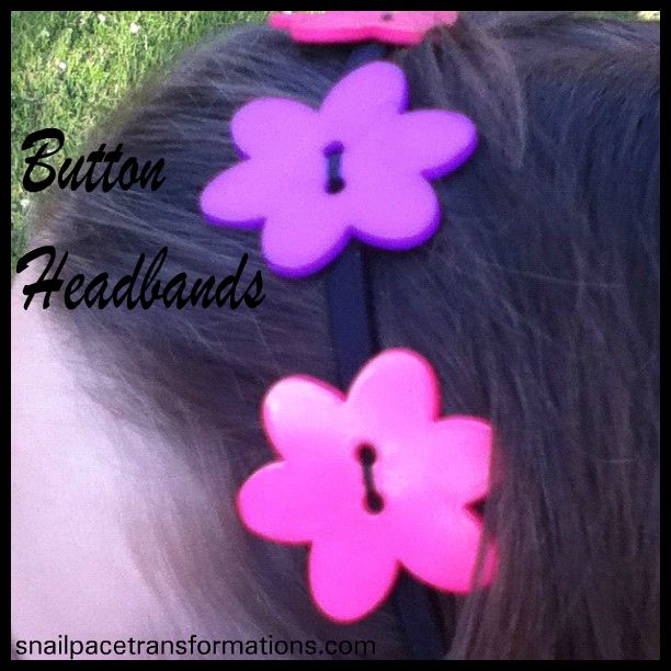Button Headbands For Girls: Cost Less Than A Dollar To Create