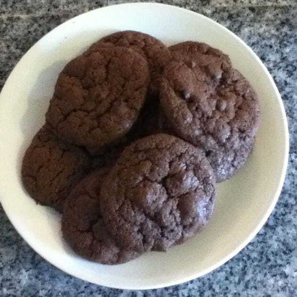 plate of double chocolate cookies - Snail Pace Transformations