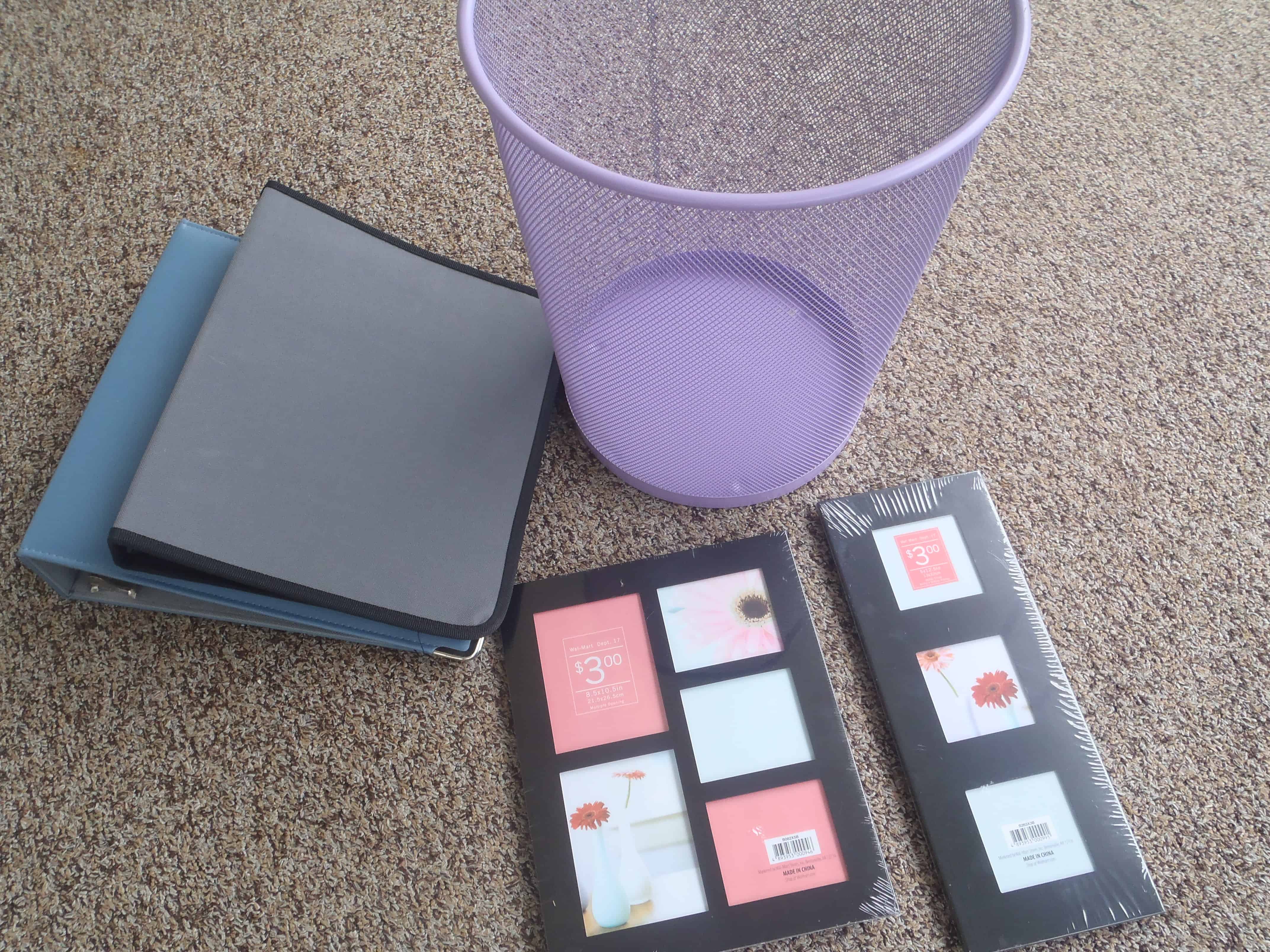 yard-sale-office-supplies-and-frames - Snail Pace Transformations