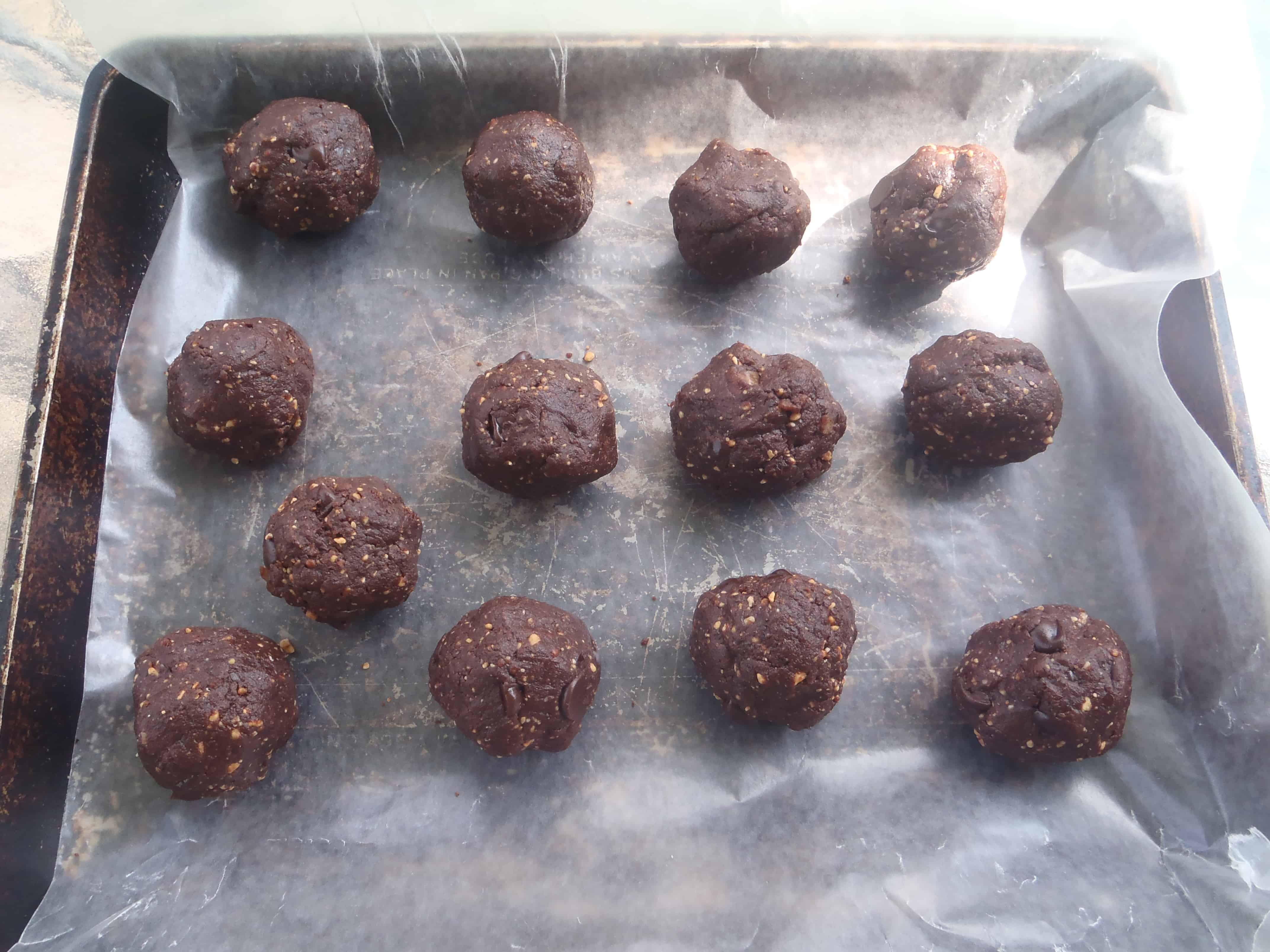 double chocolate dough balls batch - Snail Pace Transformations