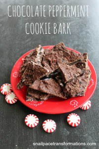 Chocolate Peppermint Cookie Bark