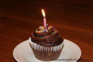 birthday cupcake - Snail Pace Transformations