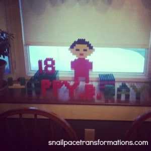 duplo bday display - Snail Pace Transformations