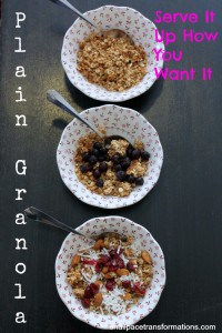 Recipe For Simple Plain Granola: Add Whatever You Want To It! - Snail Pace Transformations
