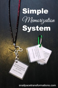 simple memorization system - Snail Pace Transformations