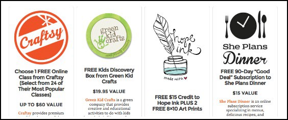 Screen Shot Row One of Bonuses - Snail Pace Transformations