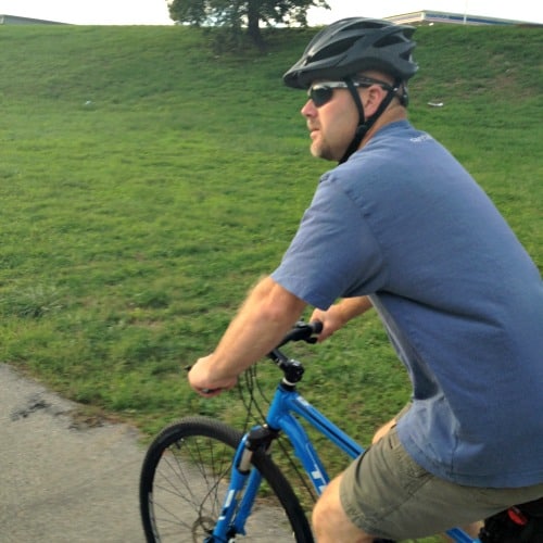 my bike riding hubby - Snail Pace Transformations
