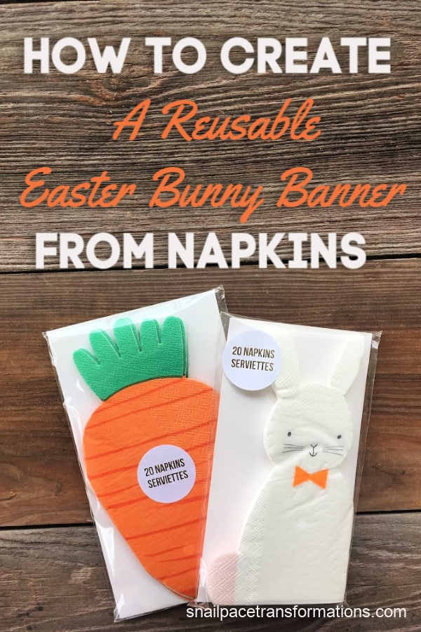 How To Turn Napkins Into A Easter Bunny Banner - Snail Pace Transformations